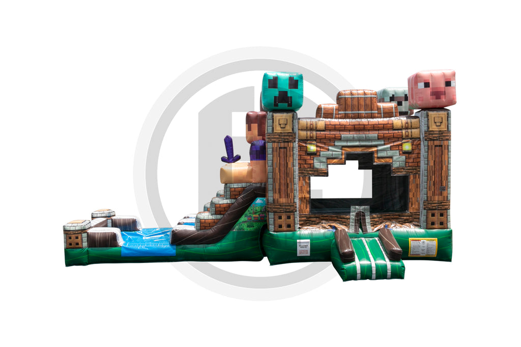 Pixelated Inflated Pool EZ Combo-CESPD02-TX-EZ Inflatables