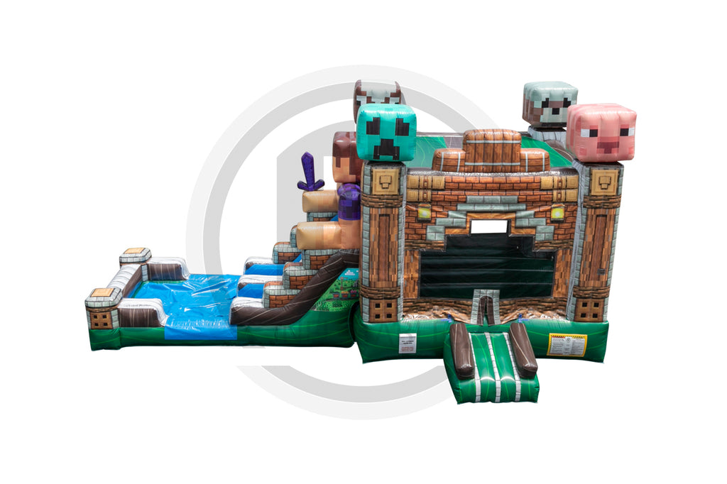 Pixelated Inflated Pool EZ Combo-CESPD02-TX-EZ Inflatables