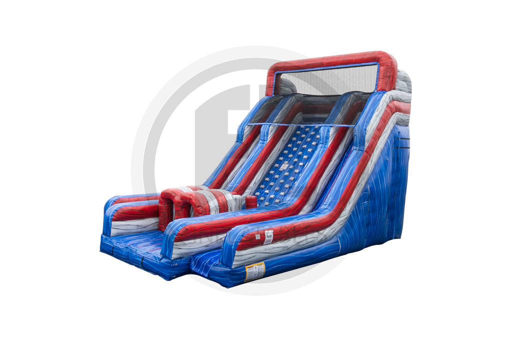 24 American Rush Double Lane Rock Climb-EZ Inflatables