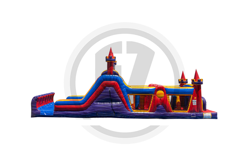 47 Castle Mania Wet Dry Obstacle Course-I1233-EZ Inflatables