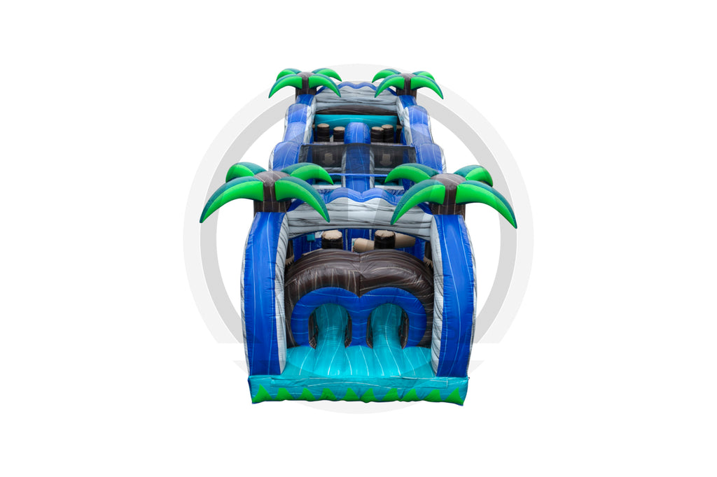 38 Tropical Aqua Blast Obstacle Course-OC038-01-EZ Inflatables