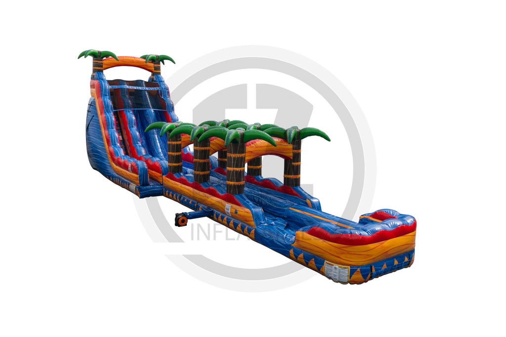 22 Tropical Inferno DL IP Water Slide + Slip & Slide – EZ Inflatables