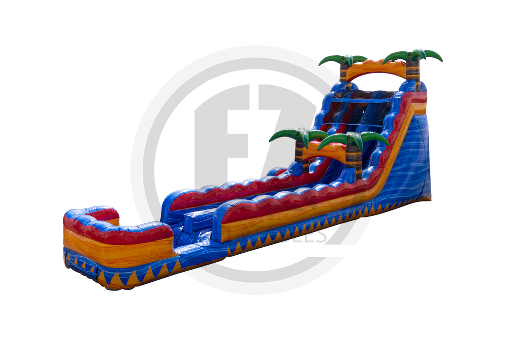 EZ-Inflatables-20 Tropical Inferno DL SP Water Slide-WS1615 – EZ ...