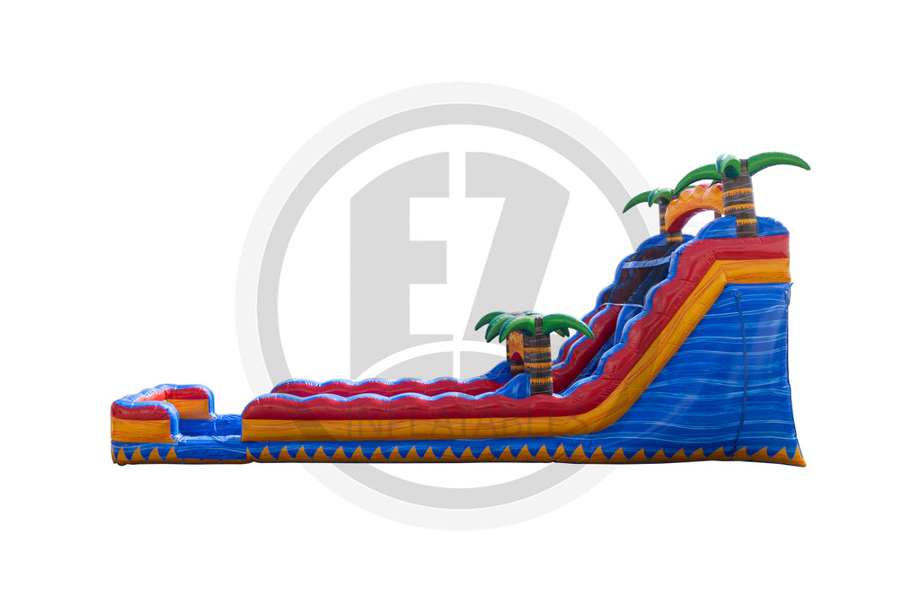 EZ-Inflatables-20 Tropical Inferno DL SP Water Slide-WS1615 – EZ ...