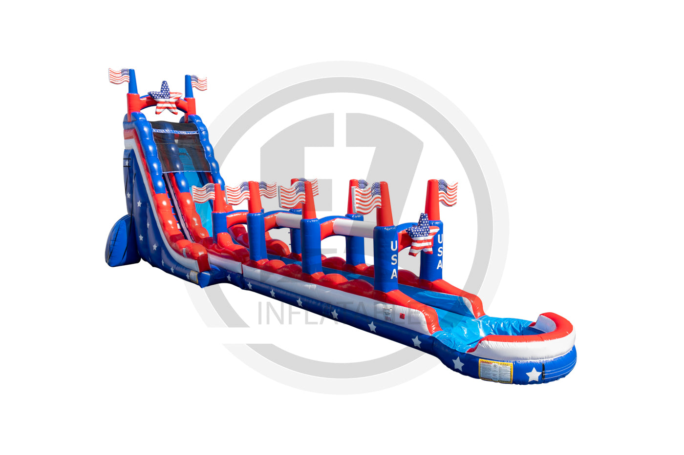 27 Stars & Stripes SL SP Water Slide + Slip & Slide-WS1645-EZ Inflatables