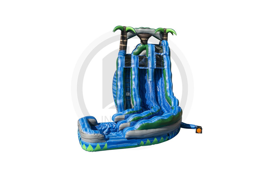 20 Blue Crush Twister DL SP Curvy Water Slide-WS1360 – EZ Inflatables