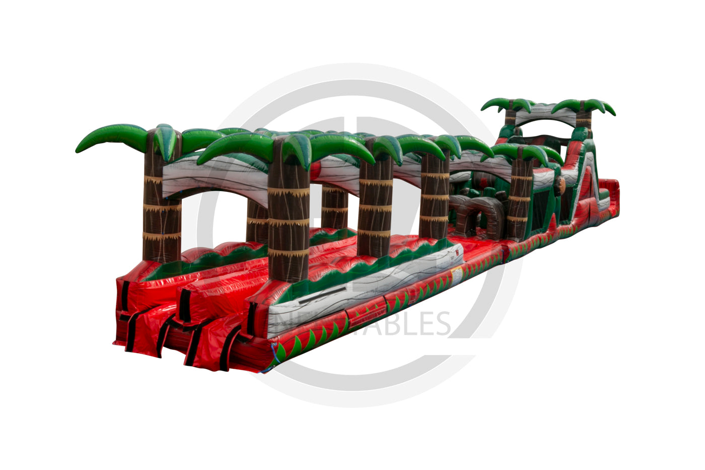 75 Ruby Tsunami Slip & Slide + Obstacle Course-I1187-EZ Inflatables