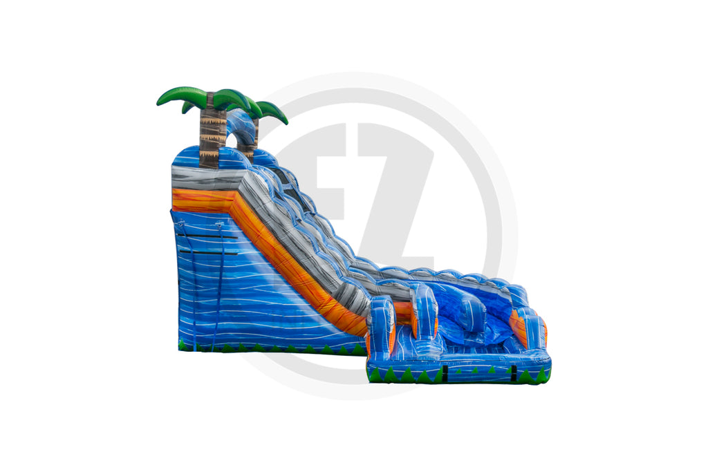 18 Ft Tropical Fireblast DL SP Curvy Water Slide-WS1467-EZ Inflatables