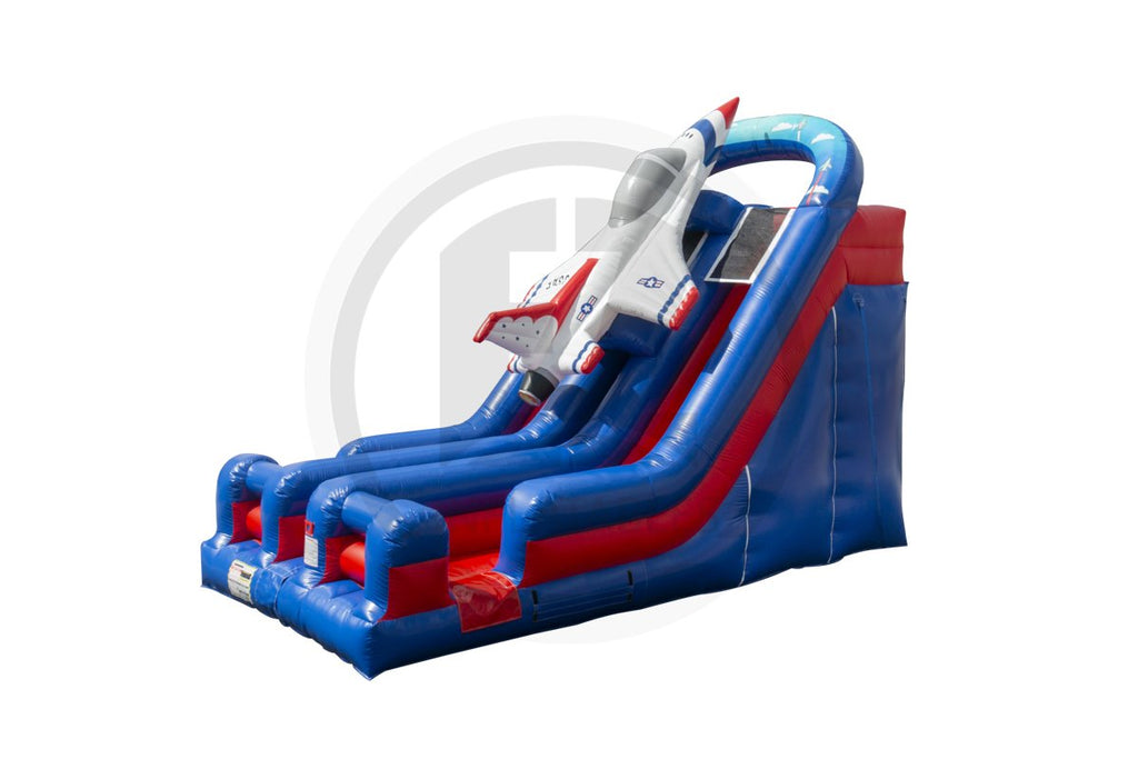 Air-Force−Dual−Lane Slide-S1028 – EZ Inflatables